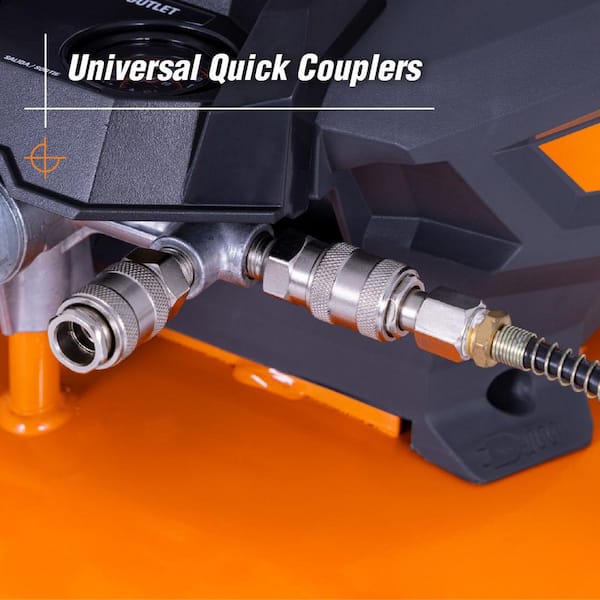 RIDGID 6 Gal. 150 PSI Portable Electric Oil-Free Jobsite Pancake Air ...