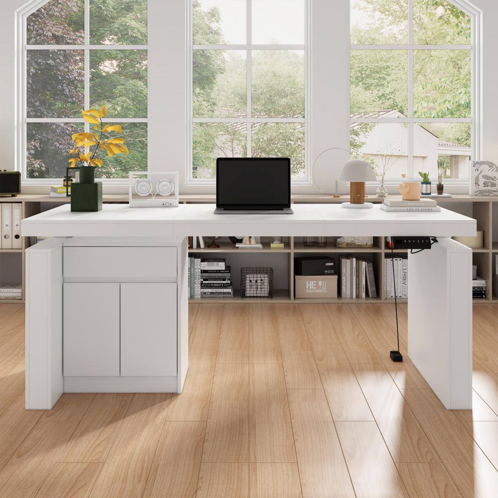 Have a question about FUFU&GAGA L-Shaped 70.9 in. W Adjustable Height ...