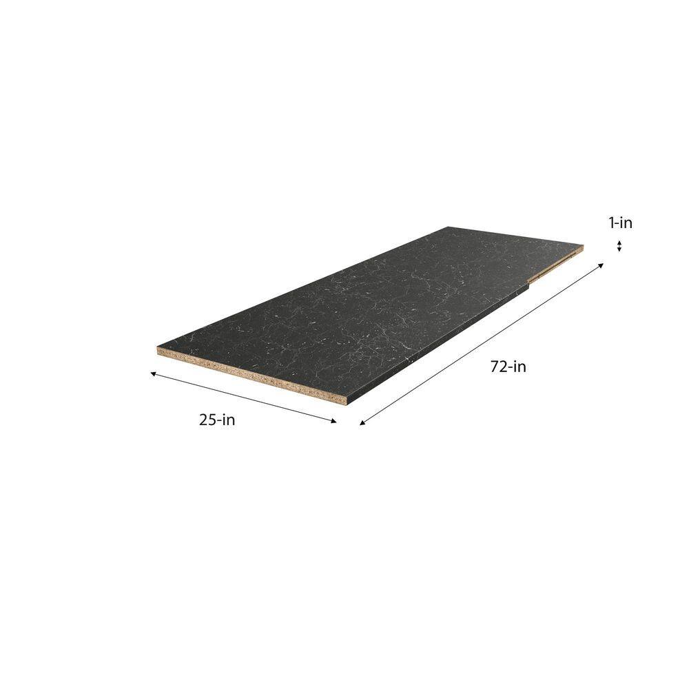Latitude 59 6ft. L x 25 in. D Right Miter Laminate Countertop in Matte ...