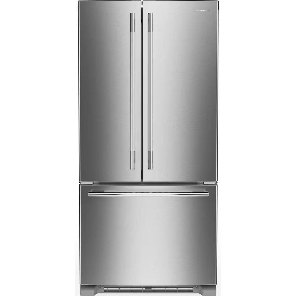 KitchenAid 33 in. 22 cu. ft. Standard Depth French Door Refrigerator in ...