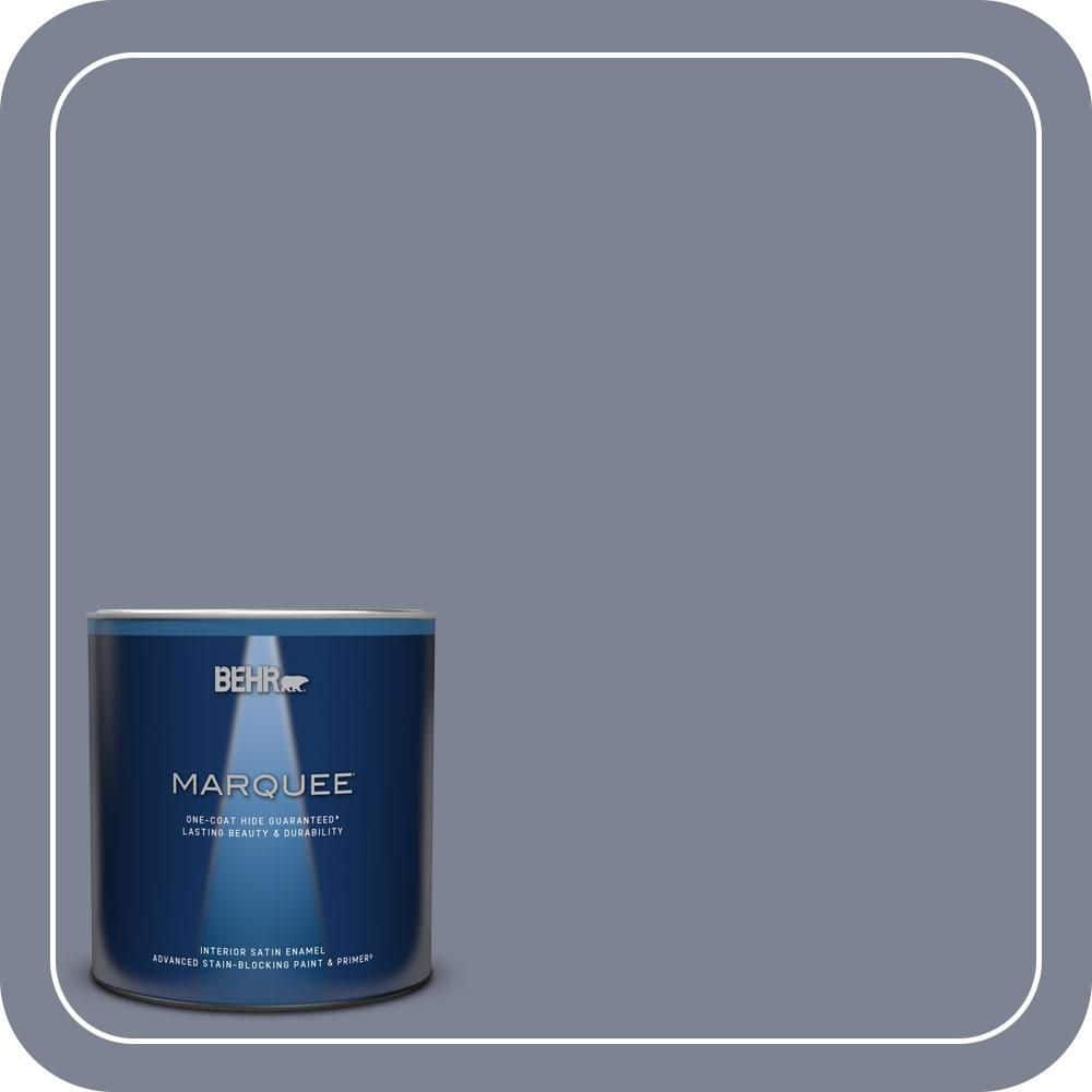 BEHR MARQUEE 1 qt. #610F-6 Deep Smoke Signal Satin Enamel Interior ...