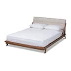 Baxton Studio Sante Beige and Walnut King Platform Bed-156-9292-HD ...