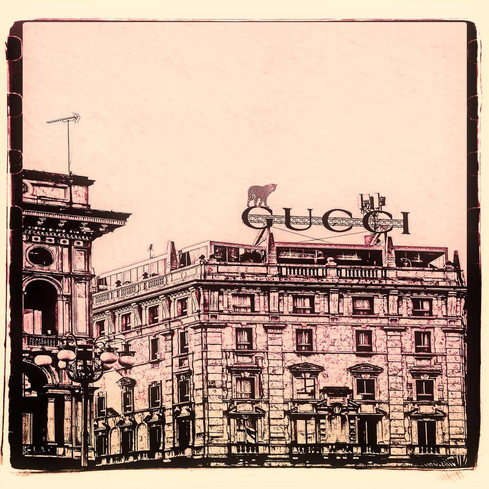 VENICE BEACH Collections Gucci Building with Leopard in Inks by Grotto ...