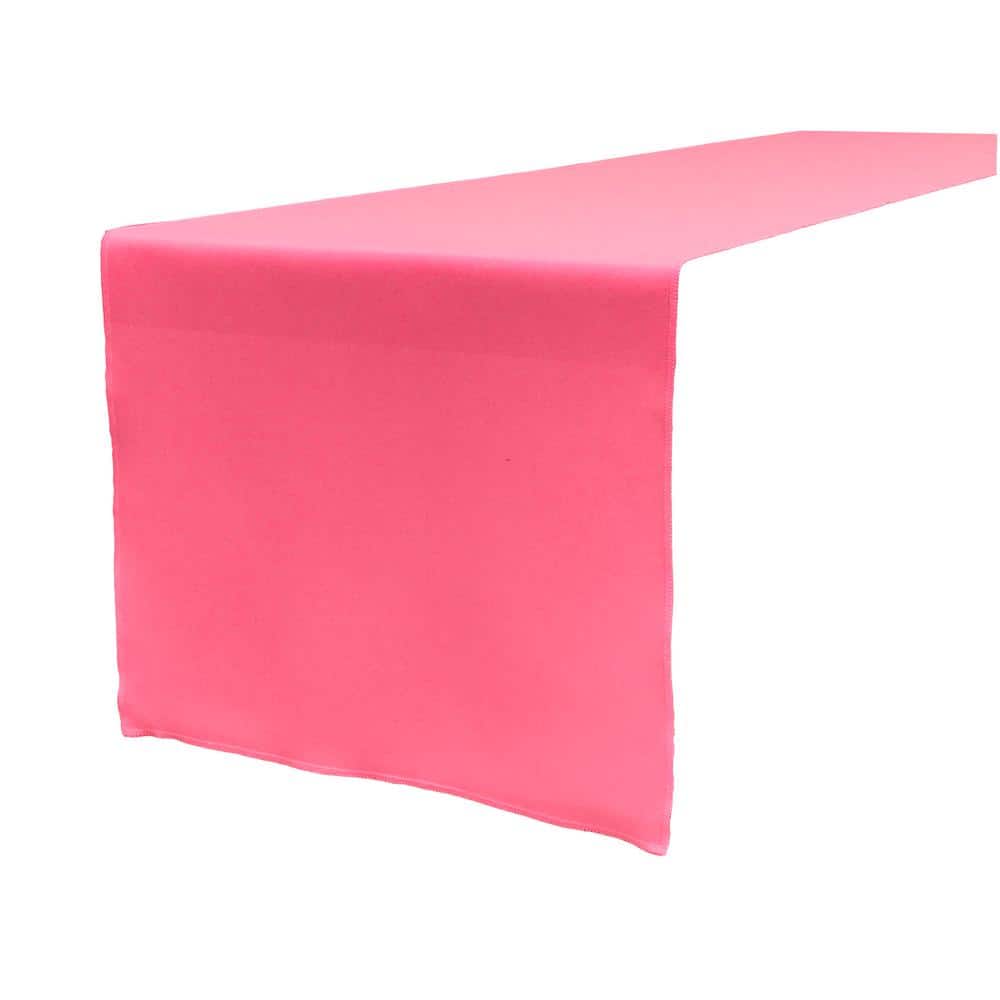 LA Linen 14 in. x 108 in. Hot Pink Polyester Poplin Table Runner ...