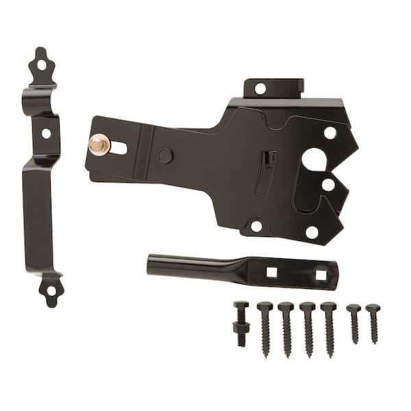 Black Deluxe Gate Latch Set 18116 - The Home Depot