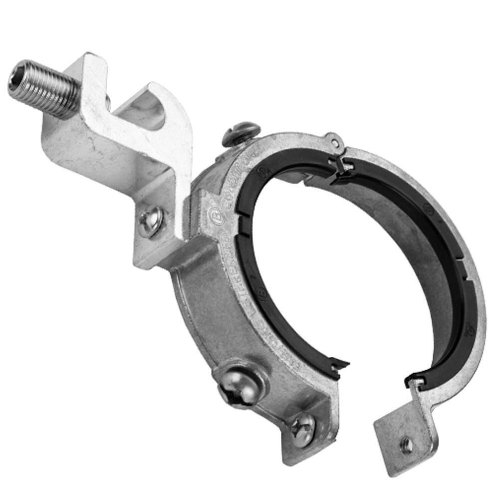 BRIDGEPORT 3 in. Mighty-Rite Threadless EMT/Rigid Split Grounding ...