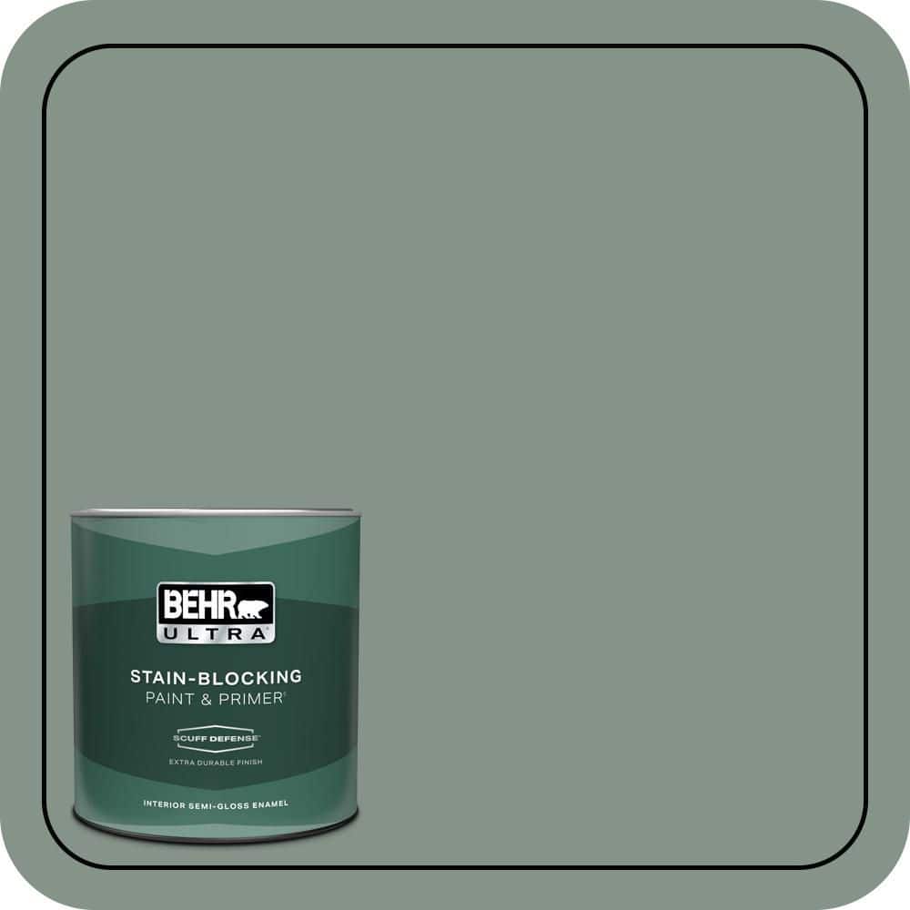 BEHR ULTRA 1 qt. #460F-4 Wethersfield Moss Extra Durable Semi-Gloss ...