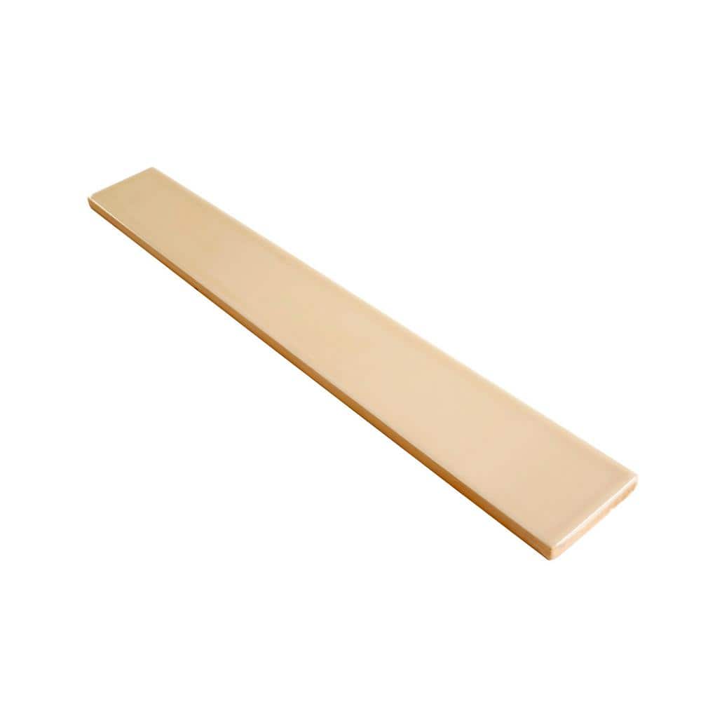 Apollo Tile Horizonte 2 in. x 8 in. Glossy Alabaster Beige Ceramic ...