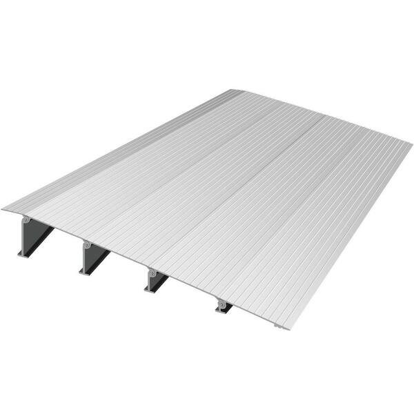 VEVOR 22.2 in. x 34 in. x 4 in. Silver Aluminum Threshold Speed Ramp ...