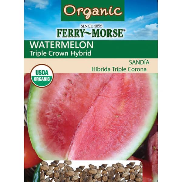 Ferry-Morse Organic Watermelon Triple Crown Hybrid Fruit Seed 9540 ...