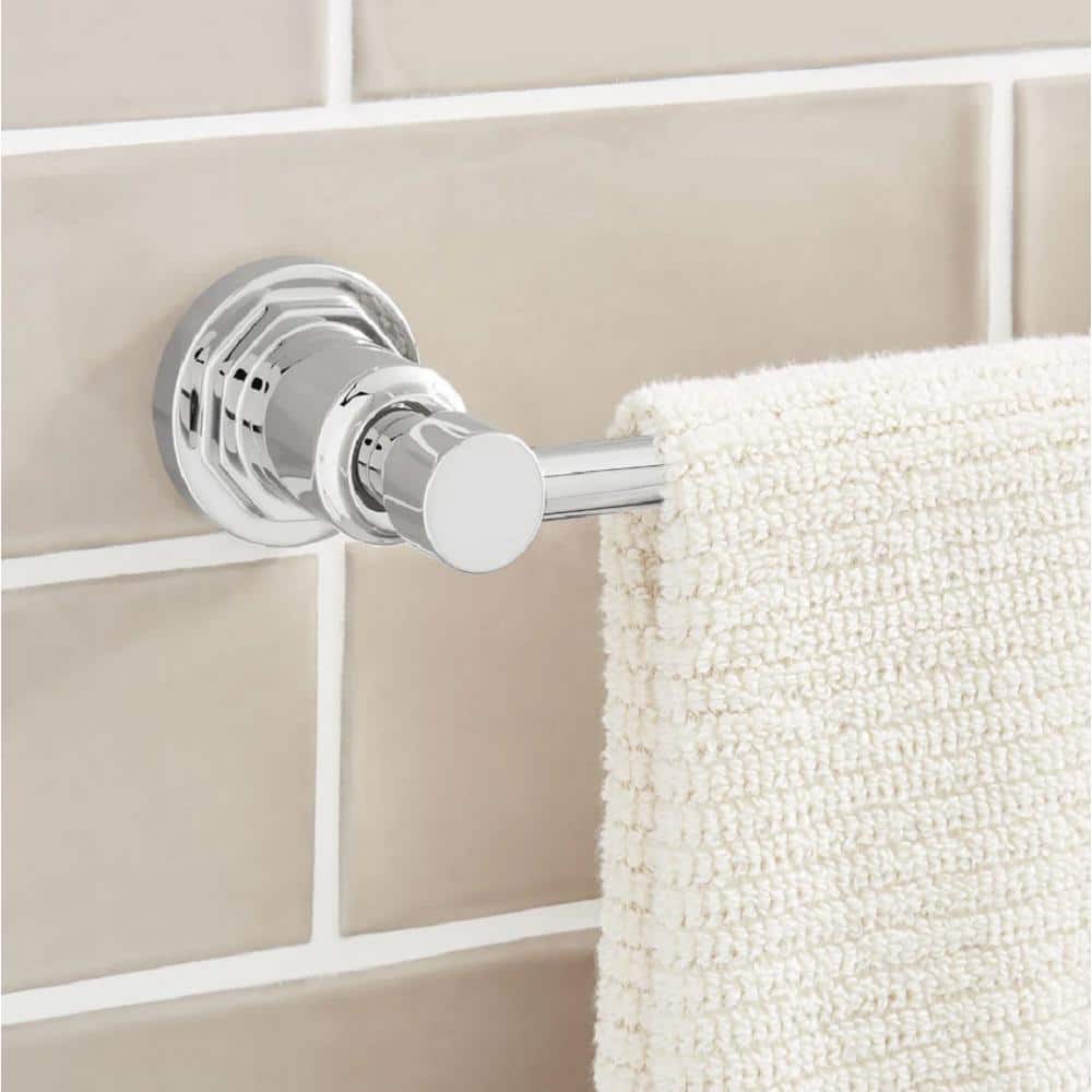 SIGNATURE HARDWARE Greyfield 18 in. Wall Mounted Single Single Towel ...
