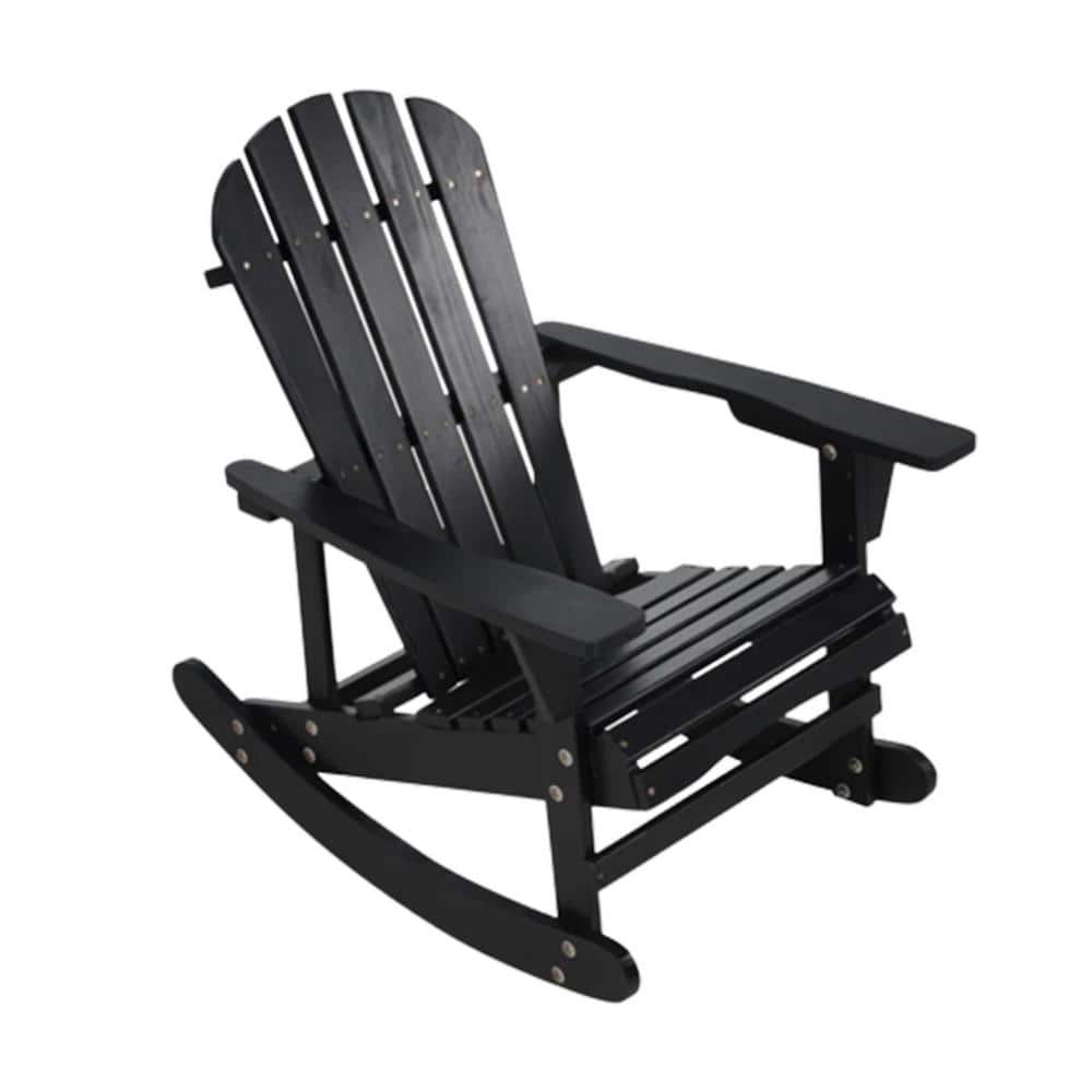Otryad Solid Wood Outdoor Rocking Chair, Lounge Chair Furniture for ...