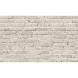 Bricks and More Collection White Contemporary Brick Matte Finish Vinyl ...