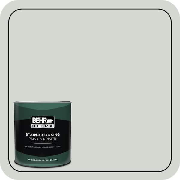 BEHR ULTRA 1 qt. #N410-2 Brook Green Semi-Gloss Enamel Exterior Paint ...