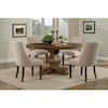 Alpine Furniture Kensington Walnut Wood 60 in Pedestal Dining Table ...