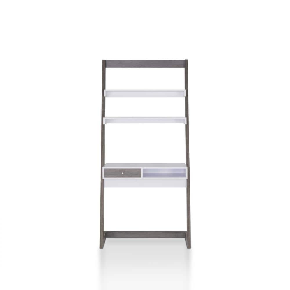 Furniture of America Kurtis 34 in. Rectangular Gray 1 Drawer Ladder ...