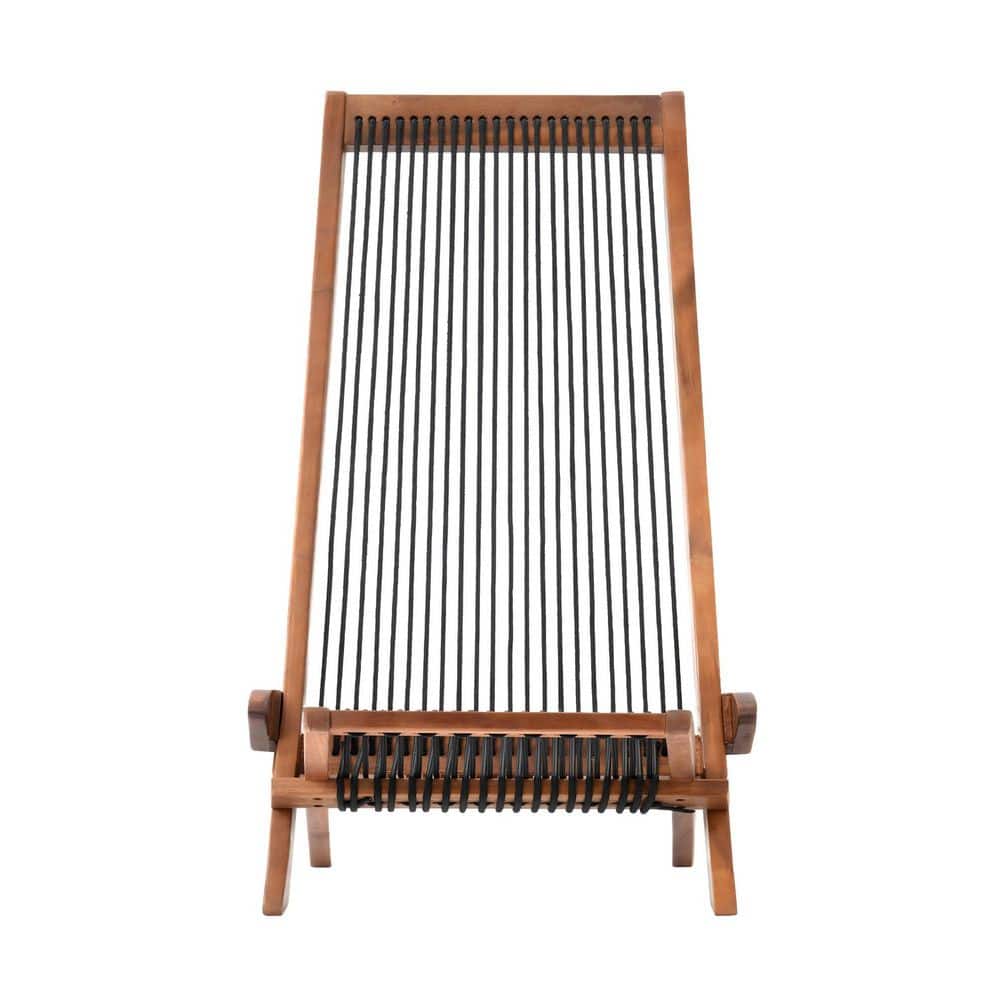 Natural Folding Rope Wood Chair, Set of One-No-Assembly Portable Seat ...