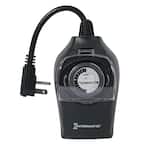 Intermatic 15 Amp 24-Hour Outdoor Plug-In Heavy Duty Timer, Black HB11KD89