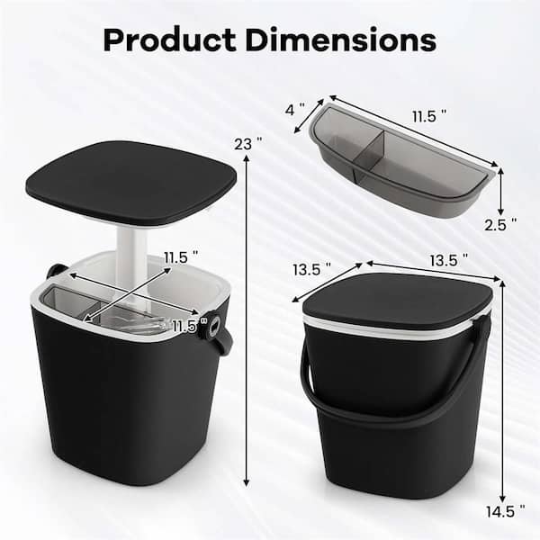 Portable Cooler Table HONEY JOY Plastic Portable Cooler Side Table With ...