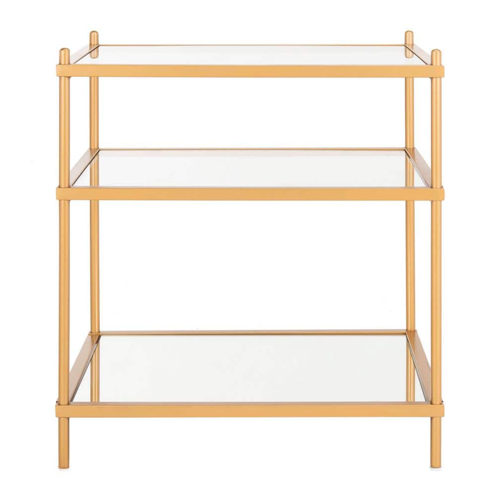 SAFAVIEH Noelia Gold/Glass End Table ACC6203A - The Home Depot