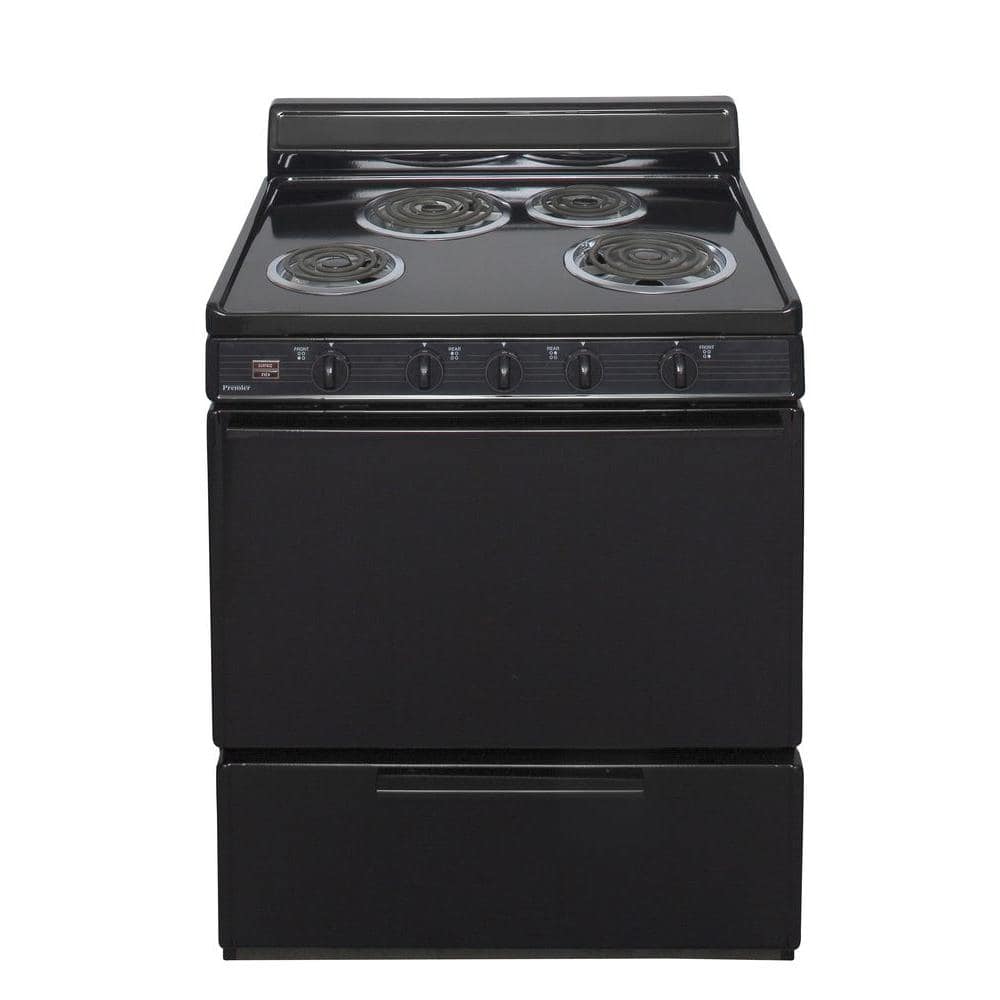 Premier 30 in. 3.91 cu. ft. Electric Range in Black EDK100BP - The Home ...