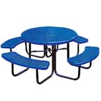 Portable Black Diamond Commercial Park Round Picnic Table-LC5250-BLACK ...