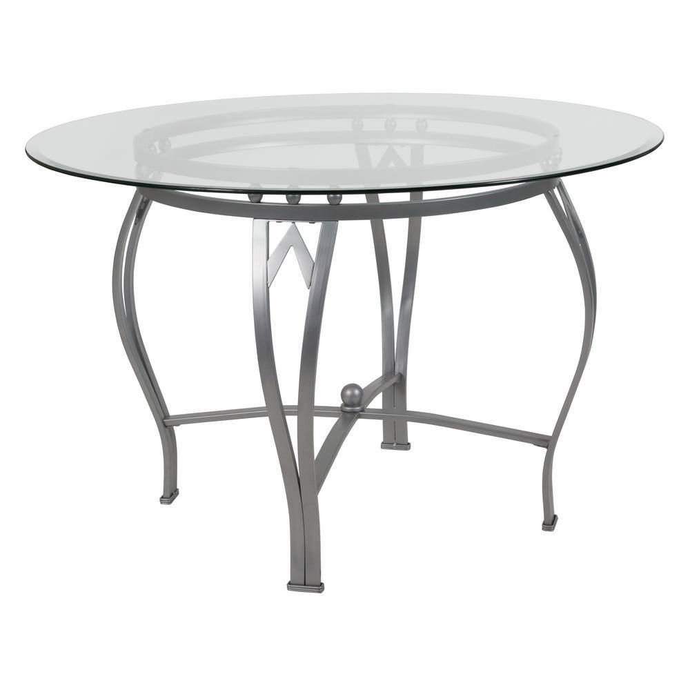 Carnegy Avenue Clear Top/Black Frame Dining Table CGA-XU-228552-CL-HD ...