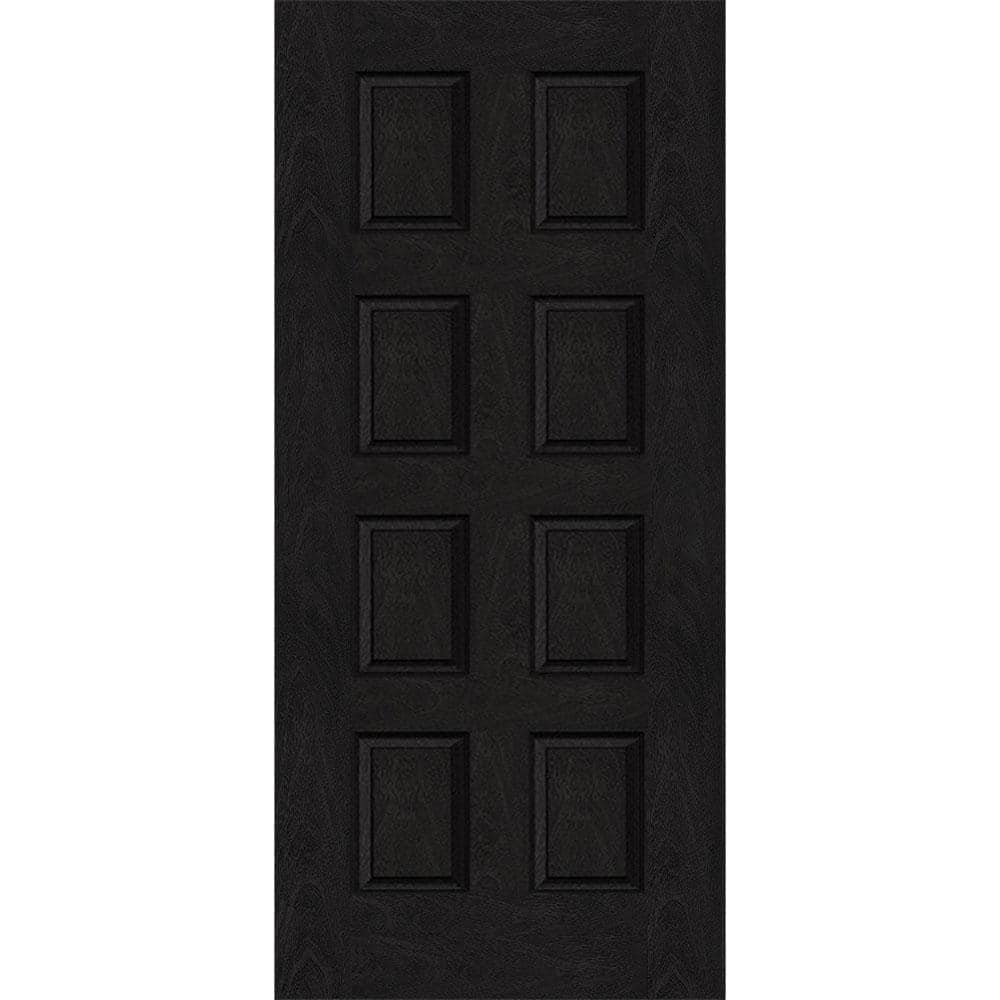 Steves & Sons Regency 42 in. x 96 in. Universal Handing 8-Panel Onyx Stain Mahogany Fiberglass ...