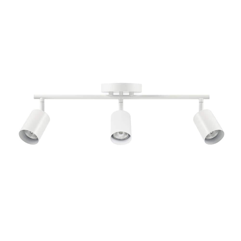 Globe Electric Pratt 2 ft. Matte White 3-Light Hard Wired Track ...