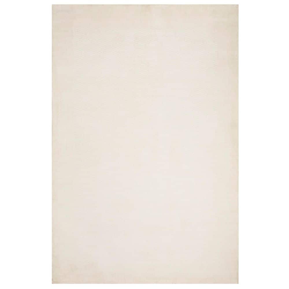 SAFAVIEH Mirage 8 ft. x 10 ft. Pearl Solid Color Border Geometric Area ...