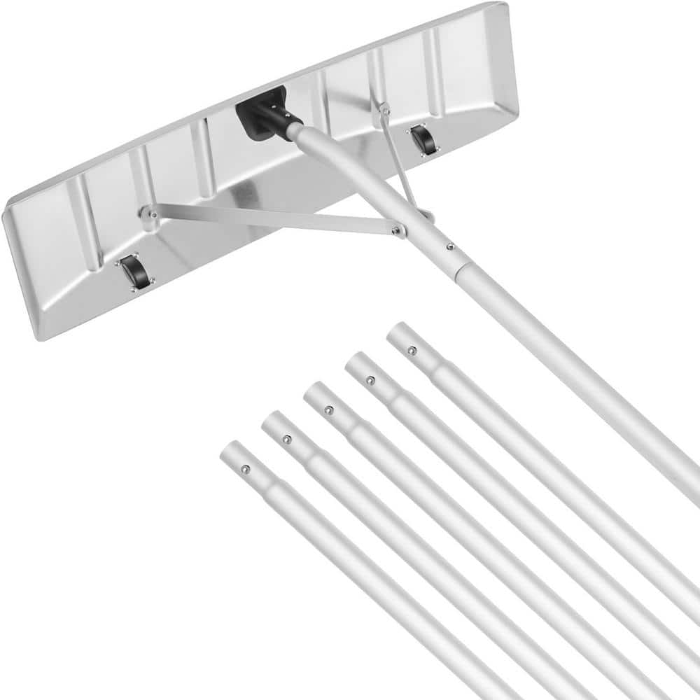 VEVOR Snow Roof Rake 25 in. Blade Snow Removal Tool 21 ft. Reach ...