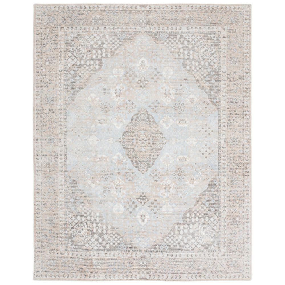 SAFAVIEH Restoration Vintage Beige/Sand 8 ft. x 10 ft. Ornate Border ...