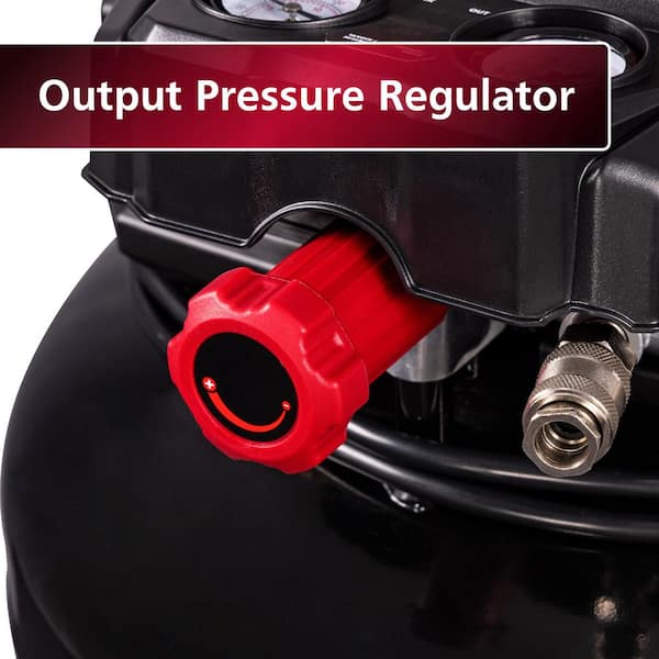 Husky 6 Gal. 150 PSI Portable Electric Oil-Free Jobsite Pancake Air ...