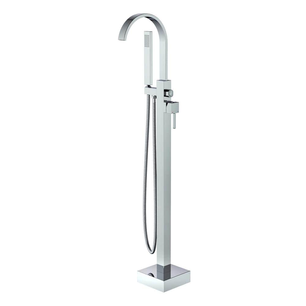 INSTER Aim Single-Handle Floor Mount Freestanding Tub Faucet with ...