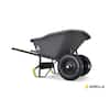 Gorilla 8 cu. ft. Dual-Wheel Wheelbarrow, Pro-Grade Poly Bucket, Steel ...