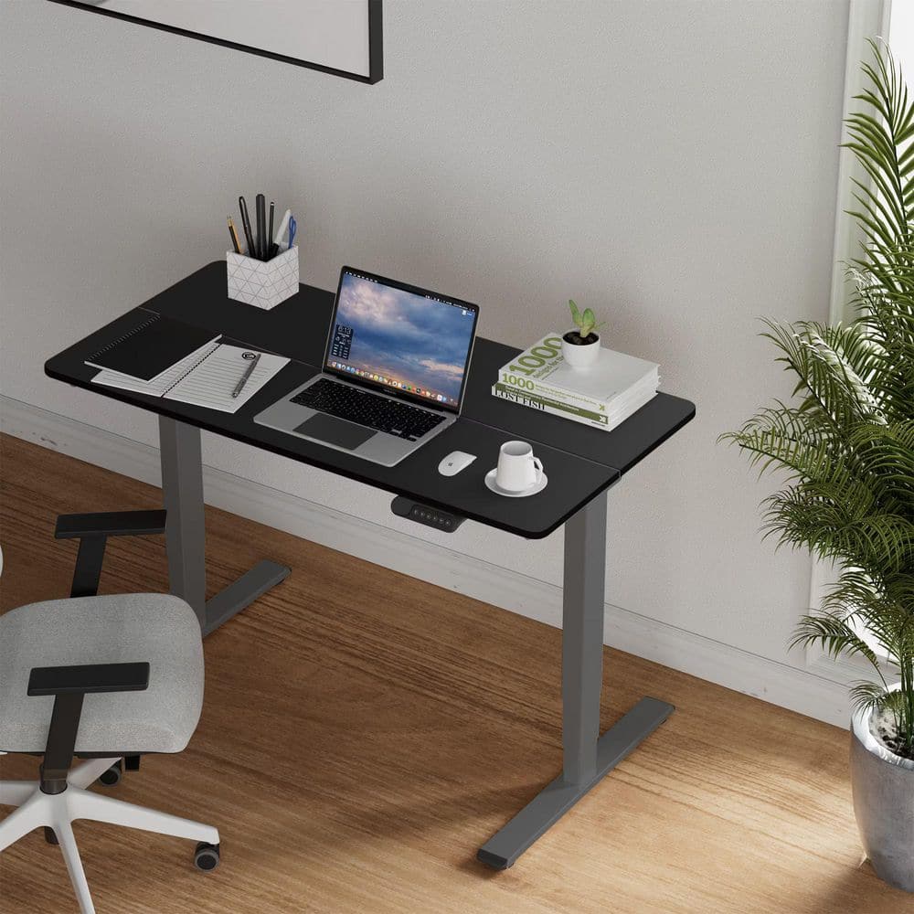 Homy Casa NMDHG 55.12 in. Electric Height Adjustable Standing Desk with ...