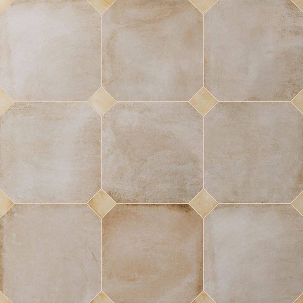 Merola Tile Laverton Octagon Arena with Taco Beige 8 in. x 8 in ...