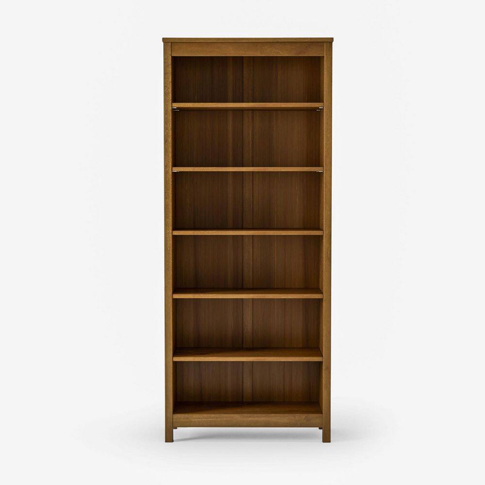 Camaflexi Shaker Style Mocha 72 in. Tall Solid Wood Bookcase SHK432 ...
