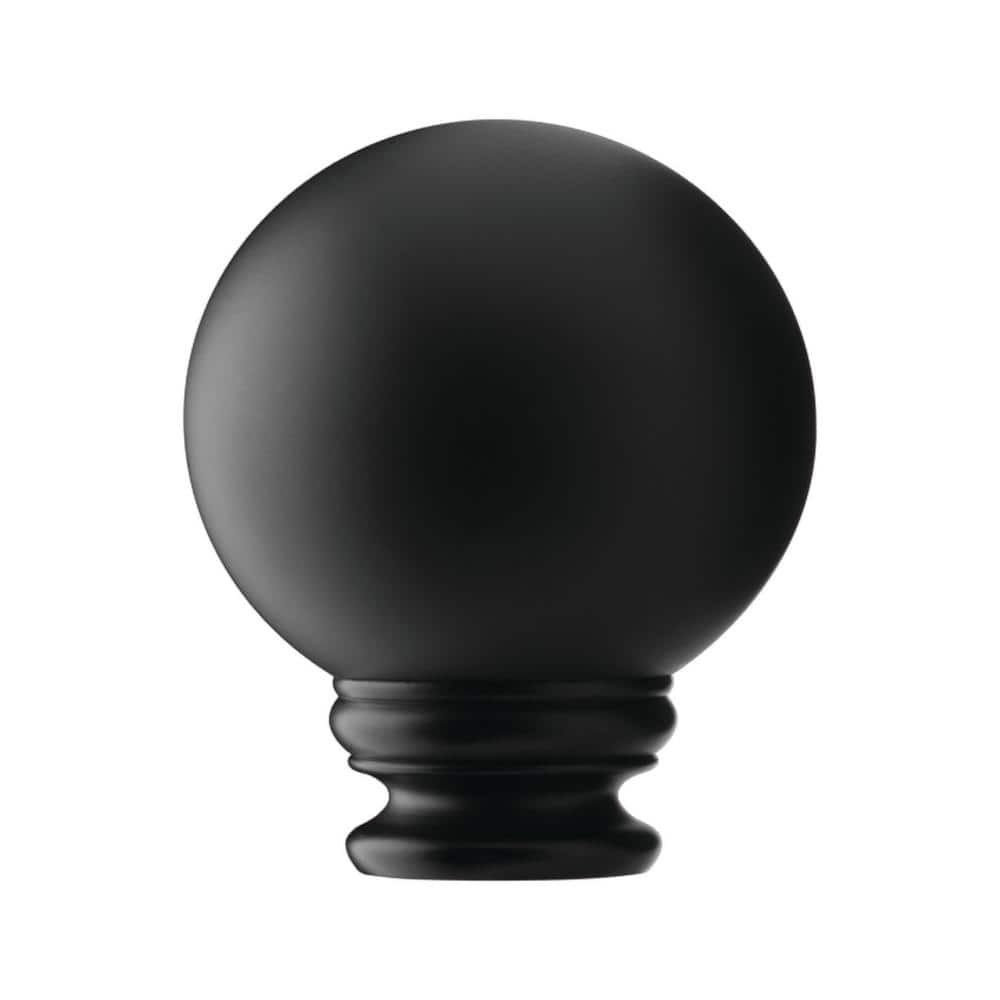 Home Decorators Collection Black Plastic Curtain Rod Finial (Set of 2 ...