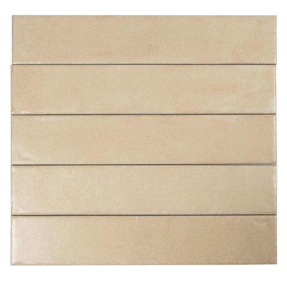 Apollo Tile Cadence 3 in. x 16 in. Matte Soft Beige Porcelain Zellige ...