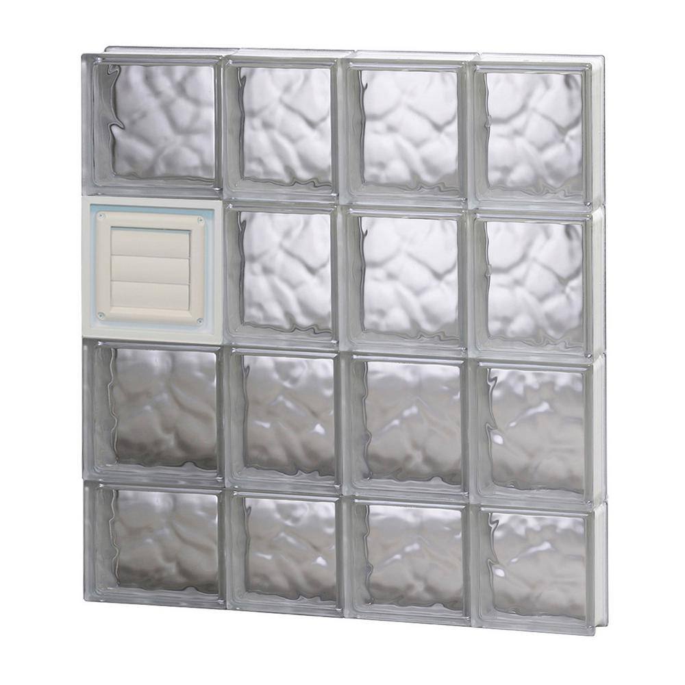 Clearly Secure 25 in. x 29 in. x 3.125 in. Frameless Wave Pattern Glass ...