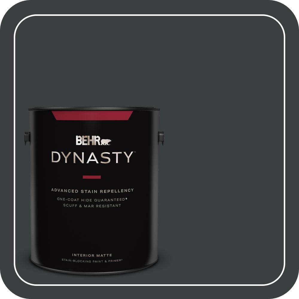 BEHR DYNASTY 1 gal. #ECC-25-3 Obsidian Stone Matte Interior Stain ...