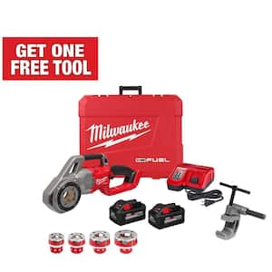 Milwaukee M18 Fuel One-Key Cordless Brushless Pipe Threader Kit with (2 ...