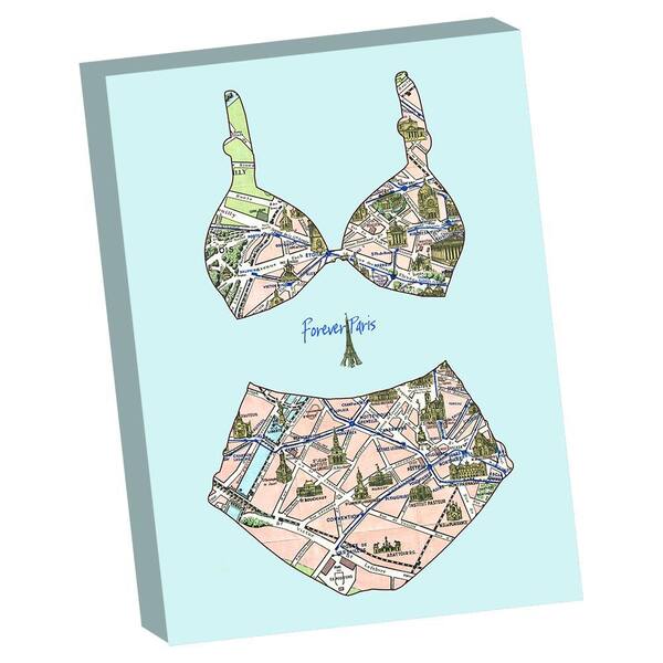 Forever Paris Vintage Map Bathing Suit by Grotto Studios 1-Piece ...