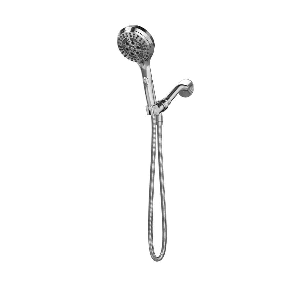 JACUZZI 6-Spray Wall Mount Handheld Shower Head 1.8 GPM in Chrome ...