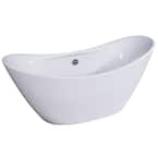 Universal Tubs Sunstone 5.7 ft. Acrylic Center Drain Oval Bathtub in ...