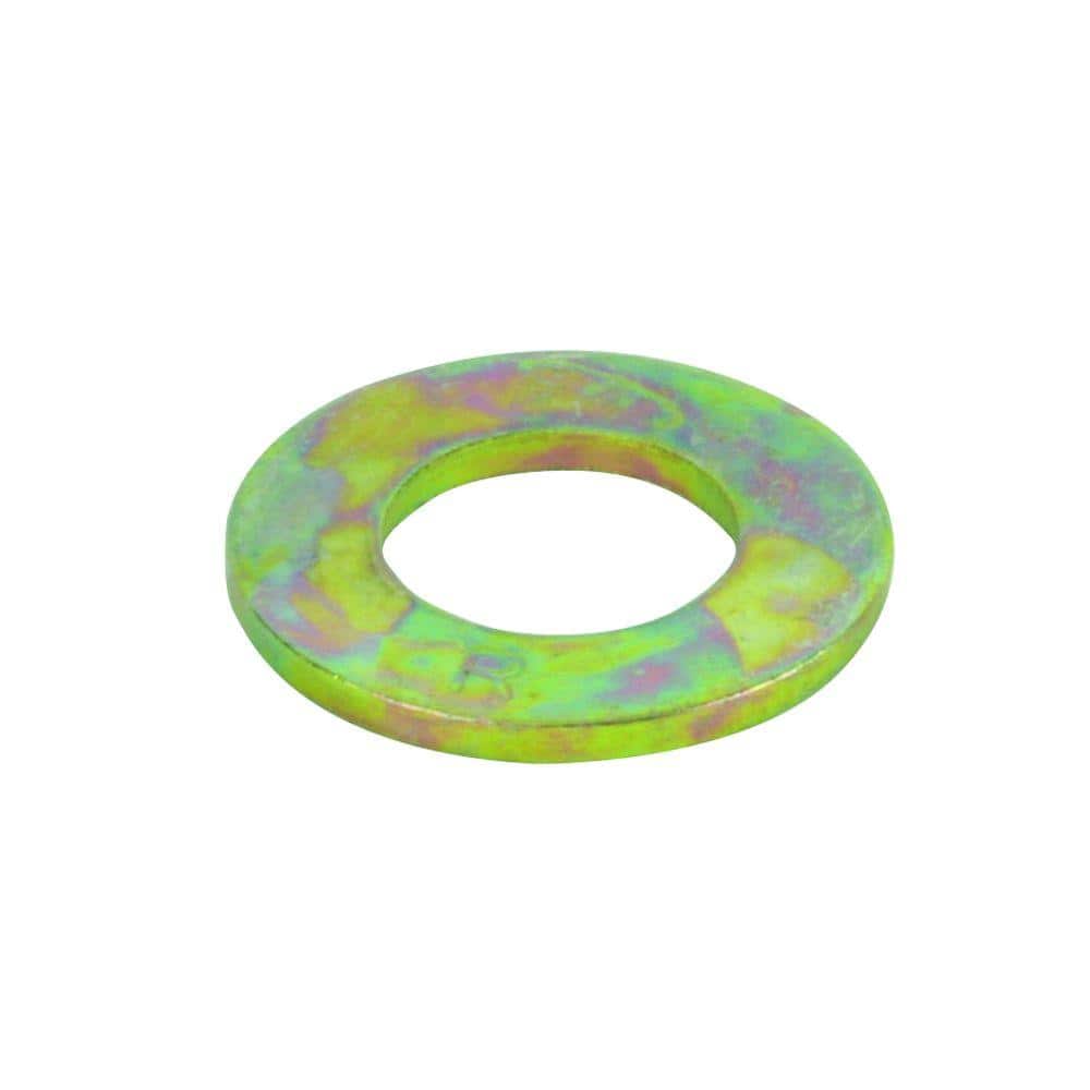 Everbilt 3/8 in. Yellow Zinc Flat Washer 3-Pieces 865788 - The Home Depot