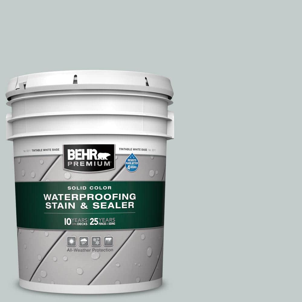 BEHR PREMIUM 5 gal. #730E-3 River Rock Solid Color Waterproofing ...
