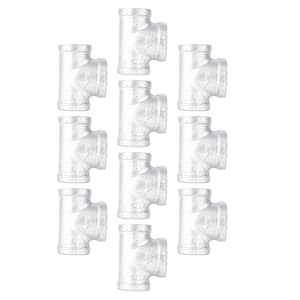 PIPE DECOR 1/2 in. Iron Galvanized FPT x FPT x FPT Tee Fitting (10-Pack ...