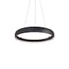 Kuzco Halo 35 in. 1 Light 83-Watt Black Integrated LED Pendant Light ...